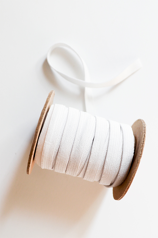 1 YD 3/8" Elastic - Chalk and Notch